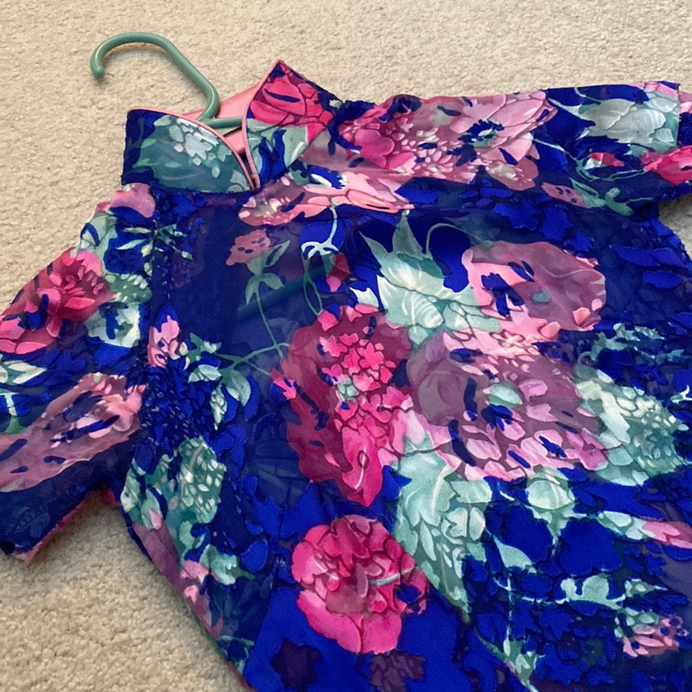 Beautiful Sheer Ao Dai Vietnamese Traditional Dress - Gem